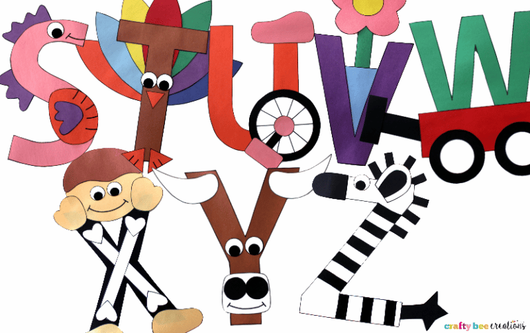 Alphabet Letter Cut and Paste Sets - Crafty Bee Creations