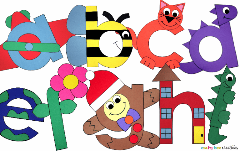 Alphabet Letter Cut and Paste Sets - Crafty Bee Creations