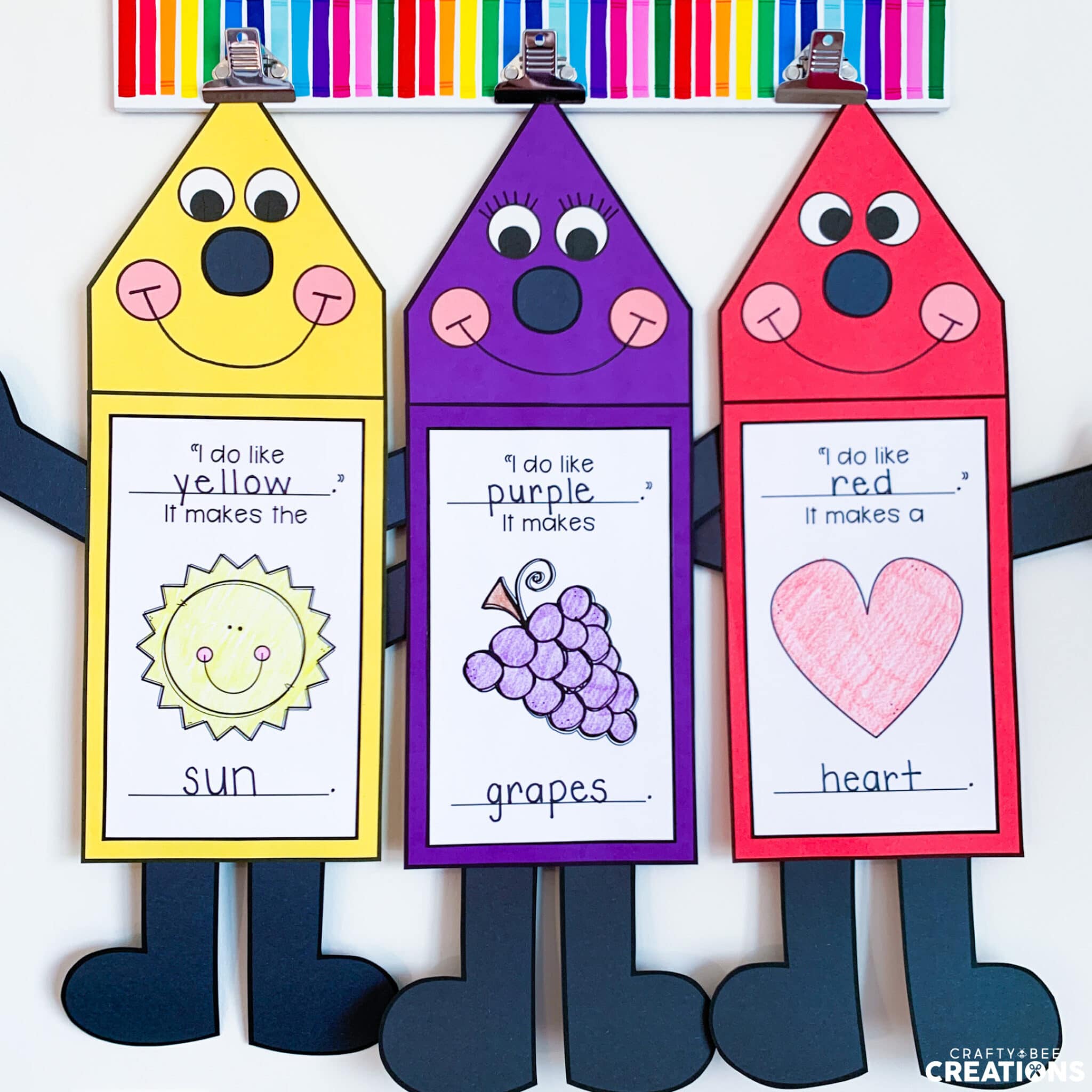 The Crayon Box That Talked Pattern Freebie - Crafty Bee Creations