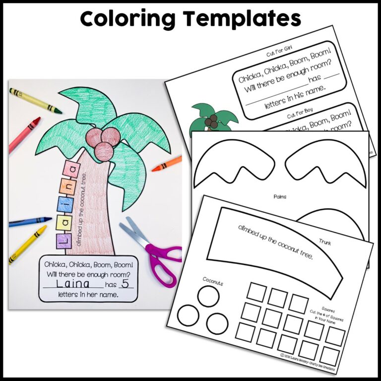 Chicka Chicka Boom Boom Name Craft Activity - Crafty Bee Creations