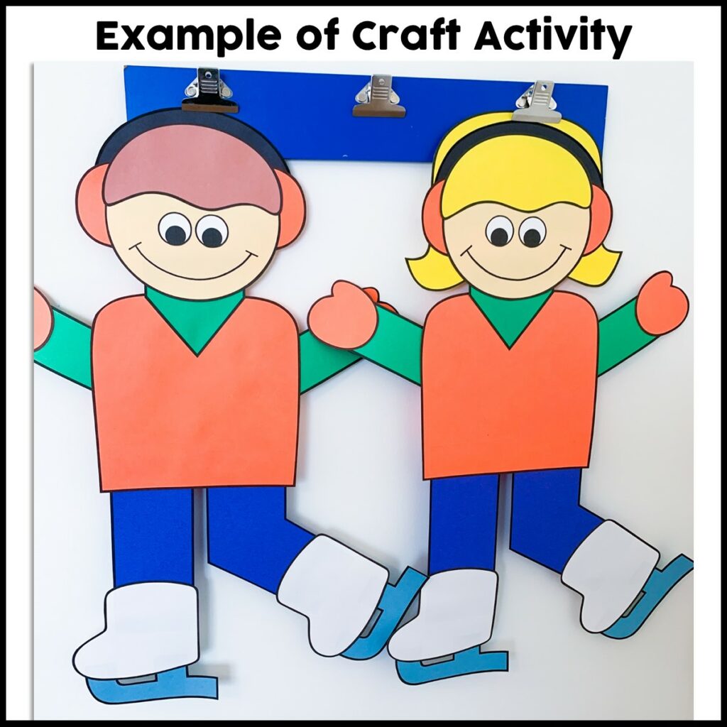 Ice Skating Kids Craft Activity - Crafty Bee Creations