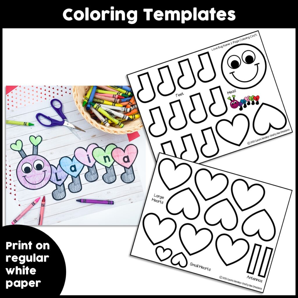 Love Bug Name Craft Activity - Crafty Bee Creations