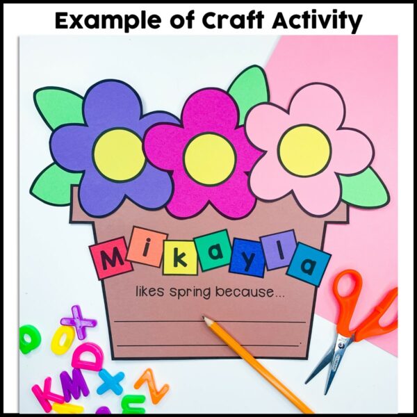 Spring Flowers Name Craft Activity - Crafty Bee Creations