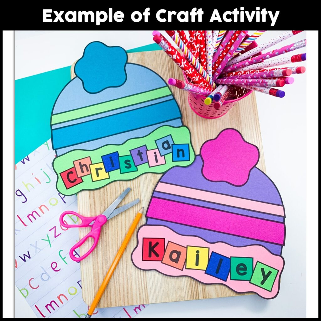 Winter Name Hat Craft Activity - Crafty Bee Creations