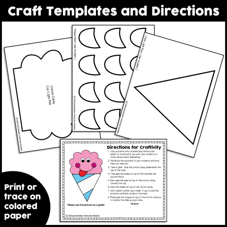 Cotton Candy Craft Activity - Crafty Bee Creations