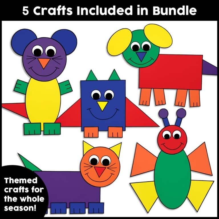 Shape Animals Craft Bundle 1 - Crafty Bee Creations