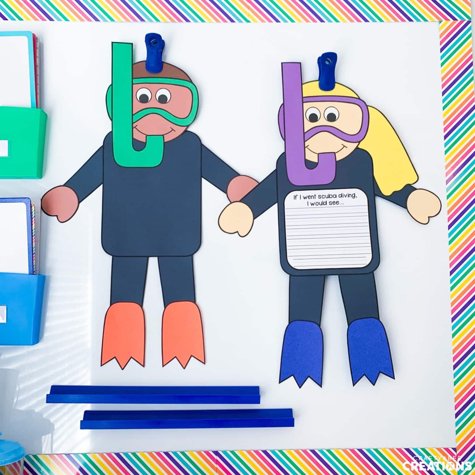 Under the Sea Scuba Diver Craft for Summer - Crafty Bee Creations