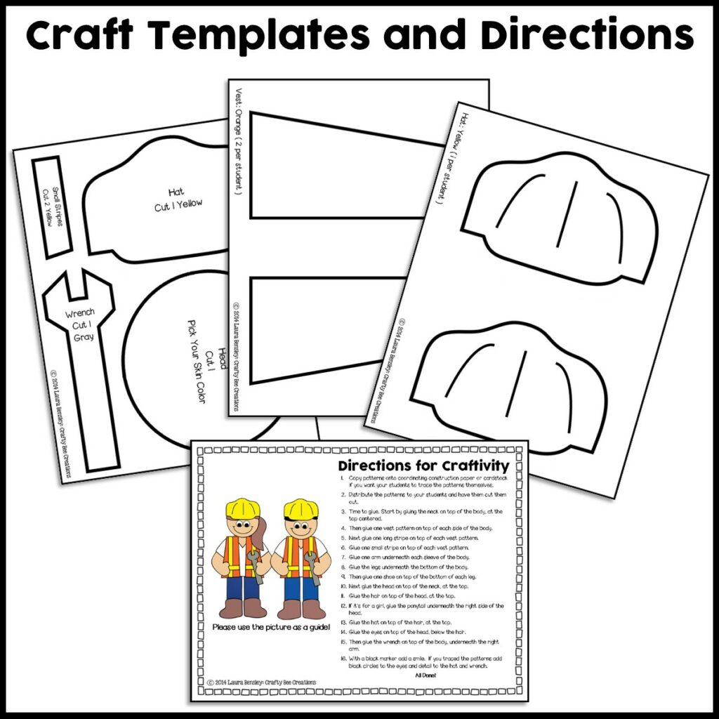 Construction Worker Craft Activity - Crafty Bee Creations