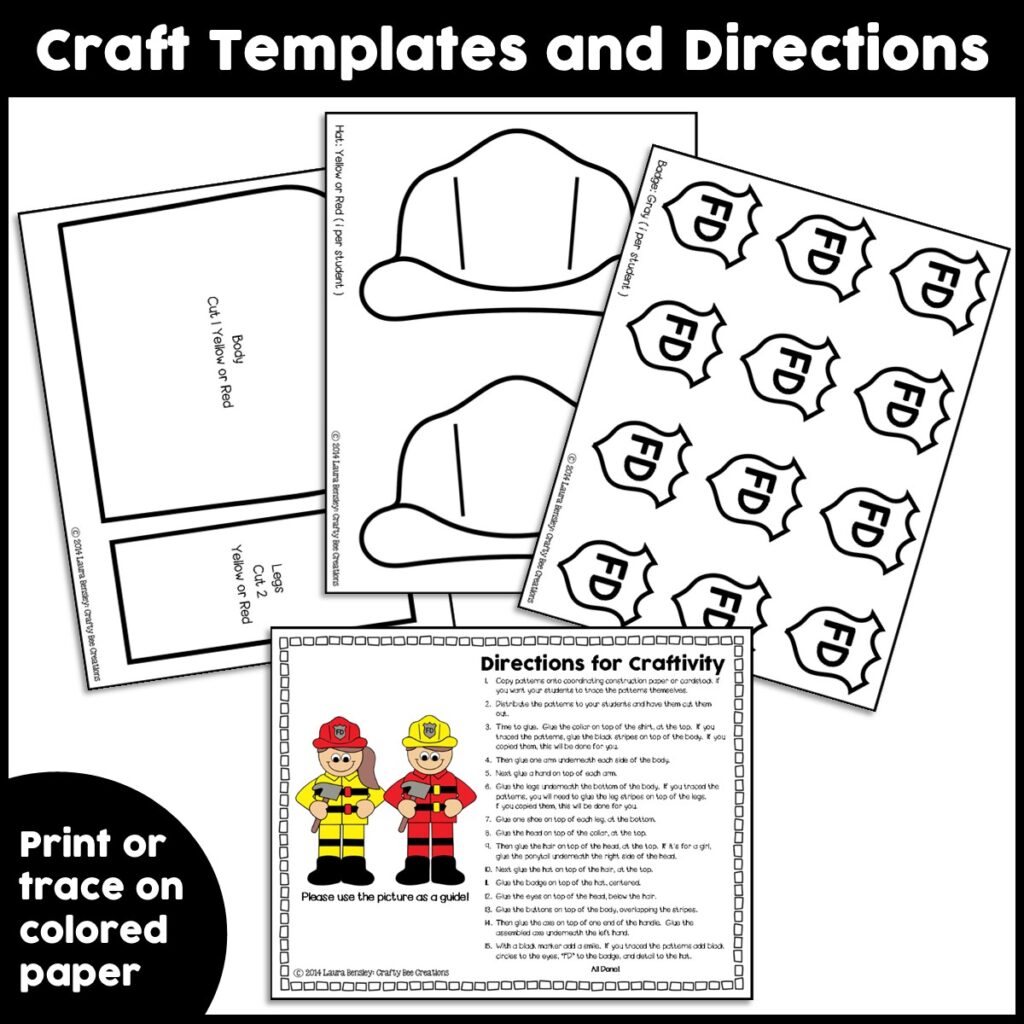 Firefighter Craft Activity - Crafty Bee Creations
