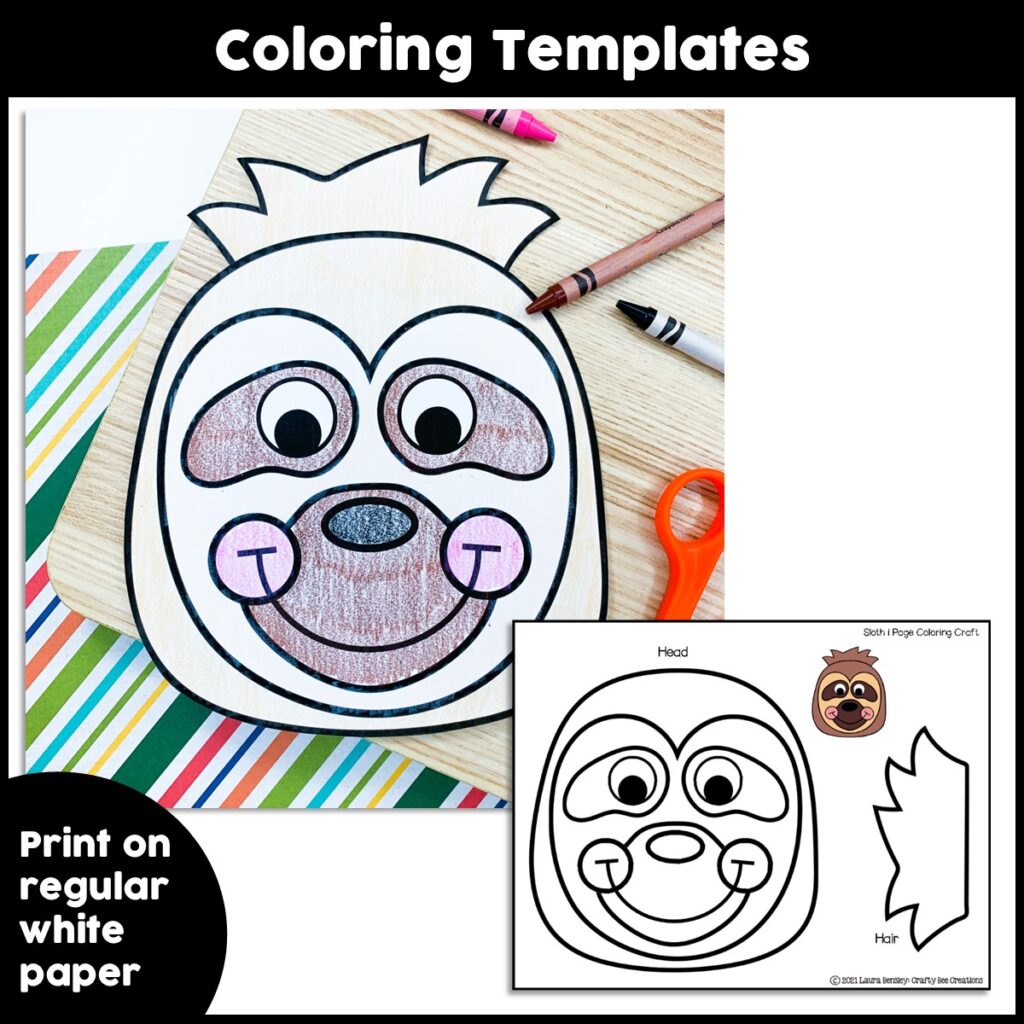 Sloth Craft Activity - Crafty Bee Creations