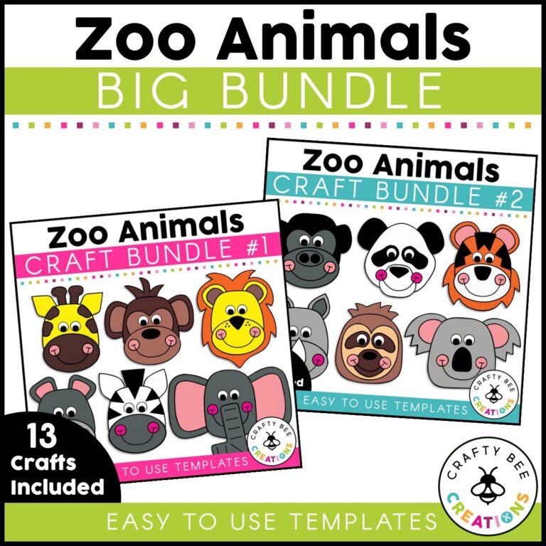 Zoo Crafts Big Bundle - Crafty Bee Creations