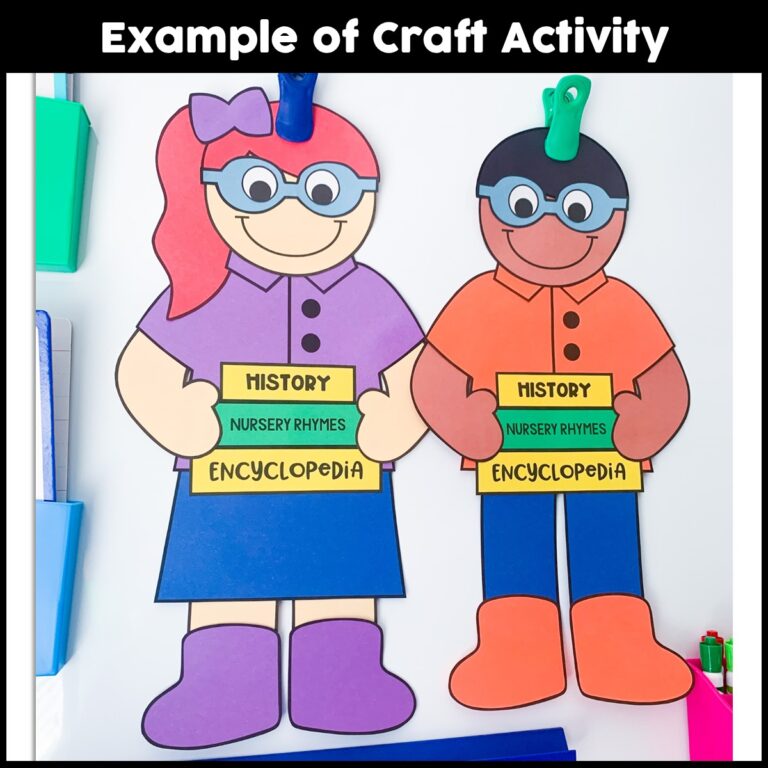 Librarian Craft Activity - Crafty Bee Creations