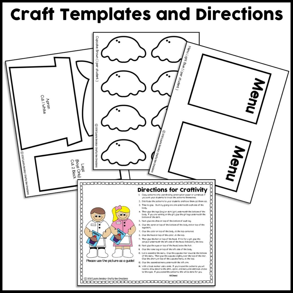 Waiter and Waitress Craft Activity - Crafty Bee Creations