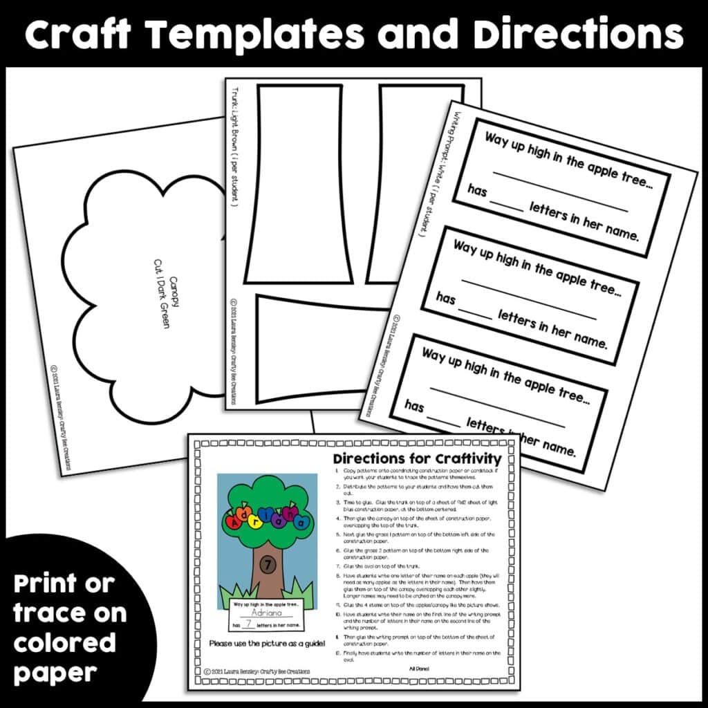 Apple Tree Name Craft Activity - Crafty Bee Creations