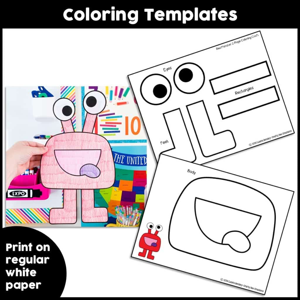 Red Monster Craft Activity - Crafty Bee Creations