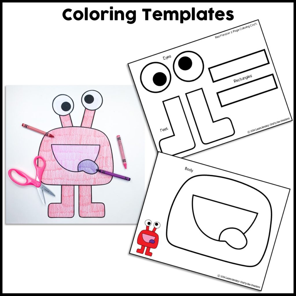 Red Monster Craft Activity - Crafty Bee Creations