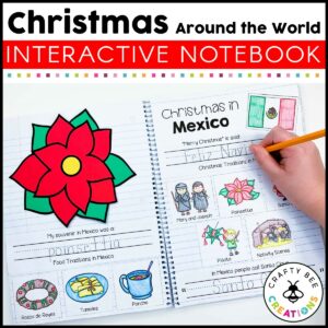 Christmas Around the World Interactive Notebook - Crafty Bee Creations