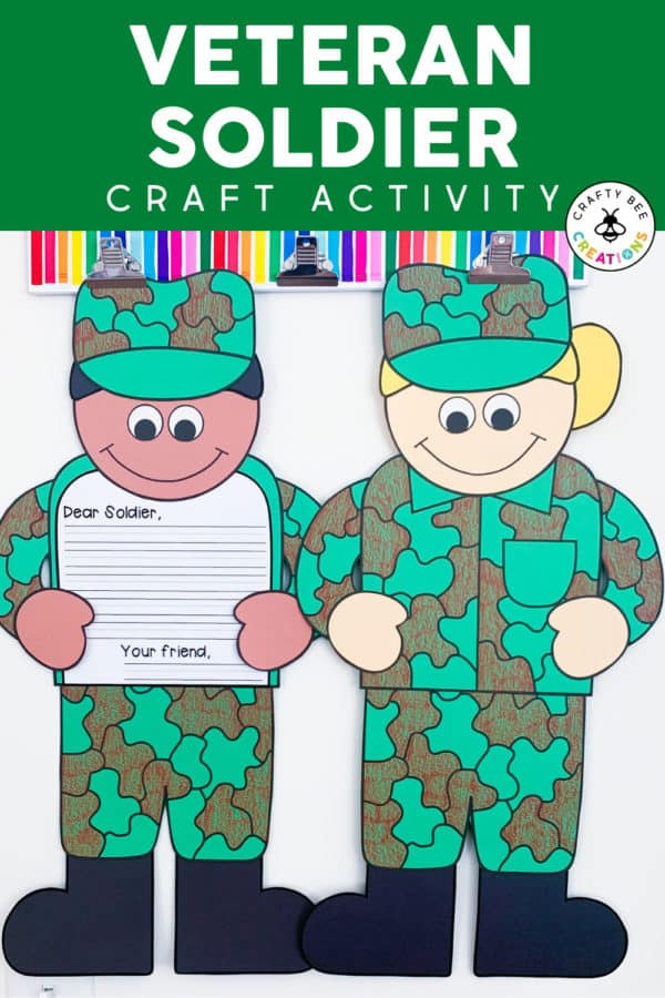 Simple Veterans Day Craft and Letter to a Soldier - Crafty Bee Creations