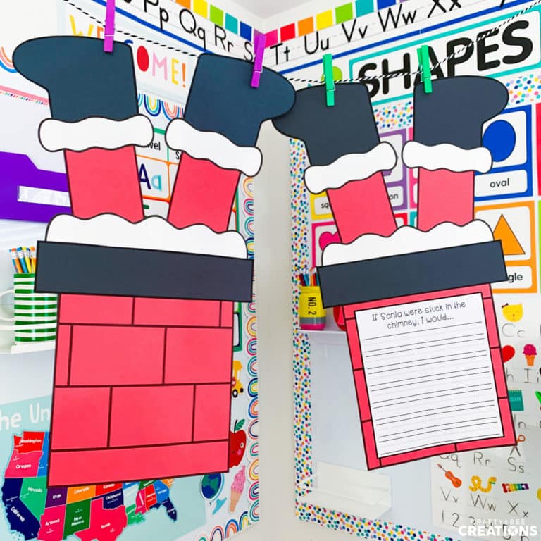 Hilarious Santa in the Chimney Craft and Writing Activity