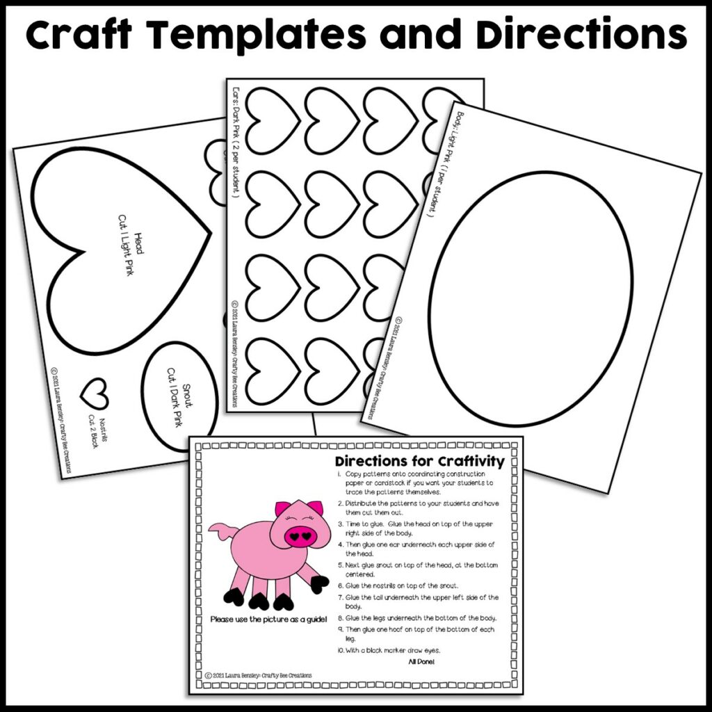 Valentine Pig Craft Activity - Crafty Bee Creations