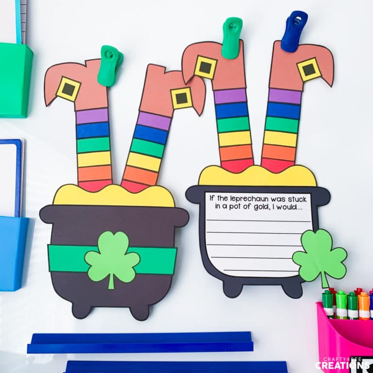 Fun & Colorful Leprechaun Craft & Writing Activity - Crafty Bee Creations