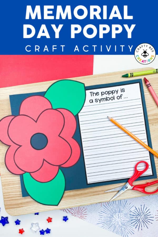 Easy Memorial Day Poppy Craft to Honor Veterans - Crafty Bee Creations