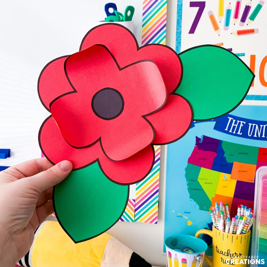 Easy Memorial Day Poppy Craft to Honor Veterans - Crafty Bee Creations