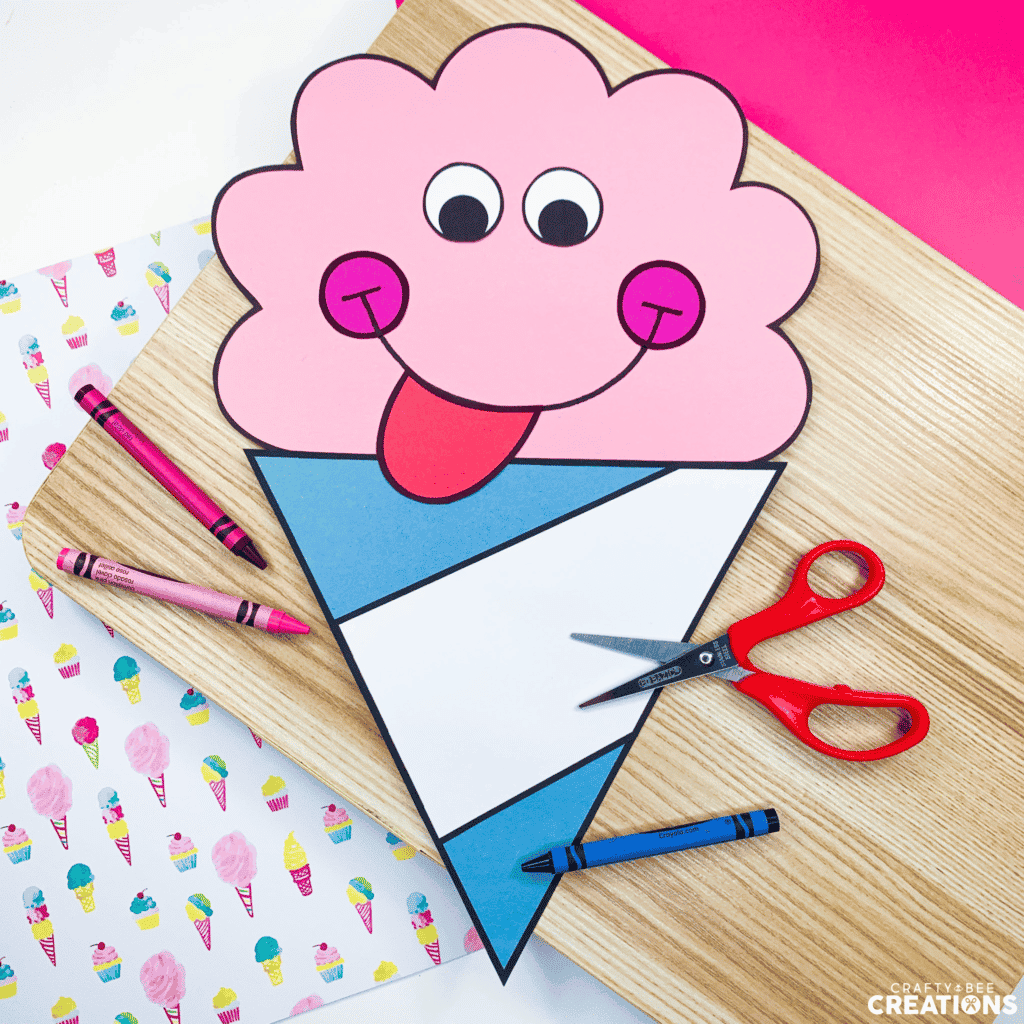 Adorably Simple Cotton Candy Craft for Young Kids - Crafty Bee Creations