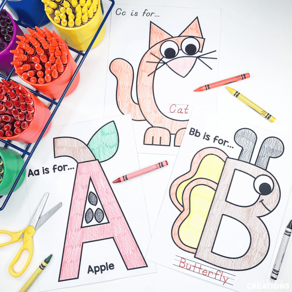 26 Silly Alphabet Coloring Pages for Preschool and Kindergarten