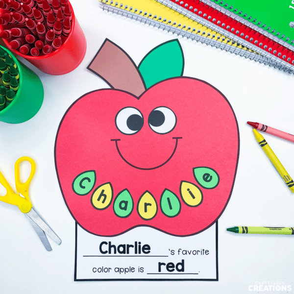 An Adorably Easy Apple Name Craft for Back-to-School and Fall - Crafty ...