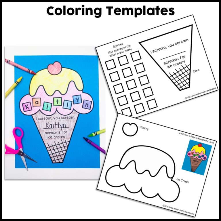 Ice Cream Name Craft Activity - Crafty Bee Creations