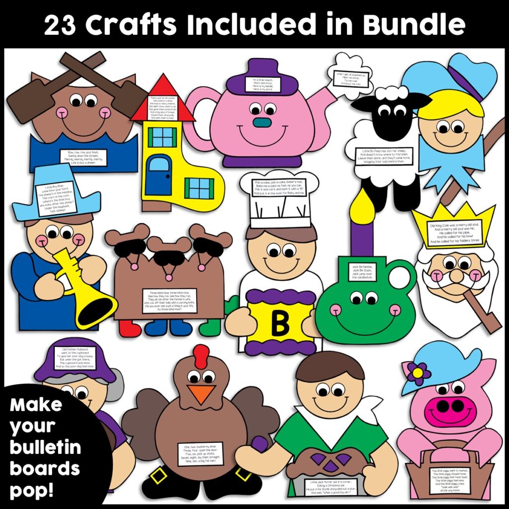 Nursery Rhyme Crafts BIG Bundle - Crafty Bee Creations