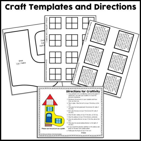There Was an Old Lady Who Lived in a Shoe Craft Activity - Crafty Bee ...