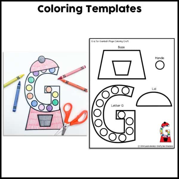 Uppercase Letter G is for Gumball Craft Activity - Crafty Bee Creations