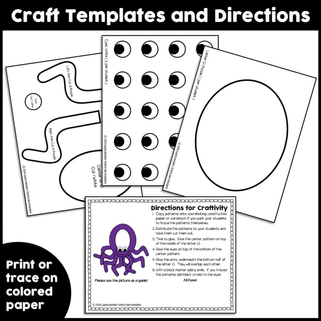 Uppercase Letter O is for Octopus Craft Activity - Crafty Bee Creations