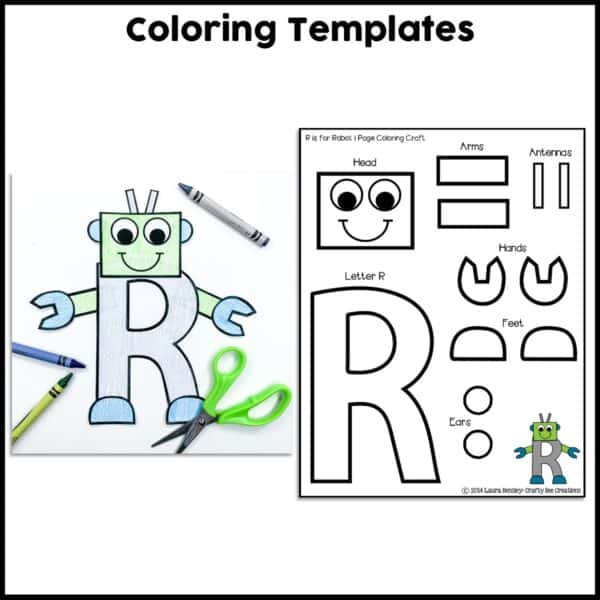 Uppercase Letter R is for Robot Craft Activity - Crafty Bee Creations