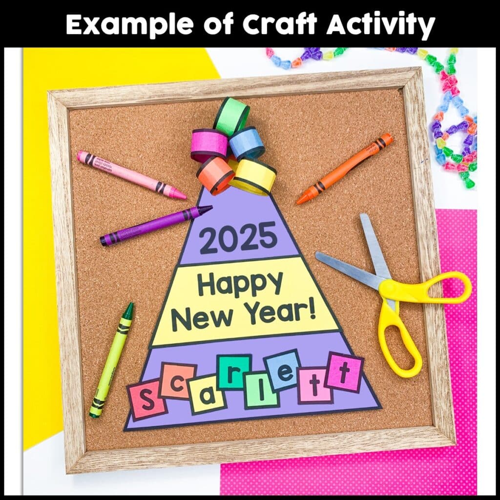 New Year Name Hat Craft Activity - Crafty Bee Creations