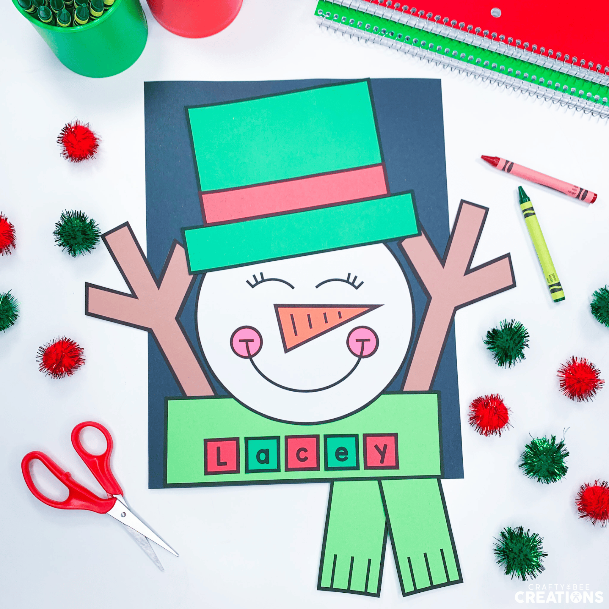 How to Make a Snowman Name Craft With Your Kids - Crafty Bee Creations