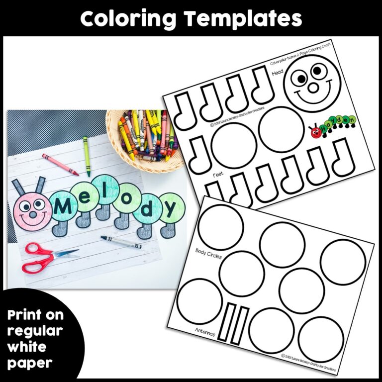 Caterpillar Name Craft Activity - Crafty Bee Creations