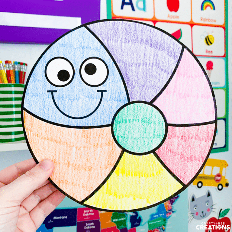 Simple Summertime Beach Ball Craft for Kids of All Ages - Crafty Bee ...