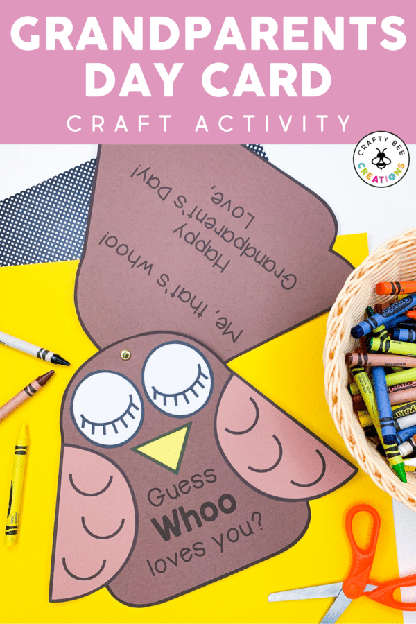 Celebrate Grandparent's Day With An Adorable Owl Card Kid's Craft ...