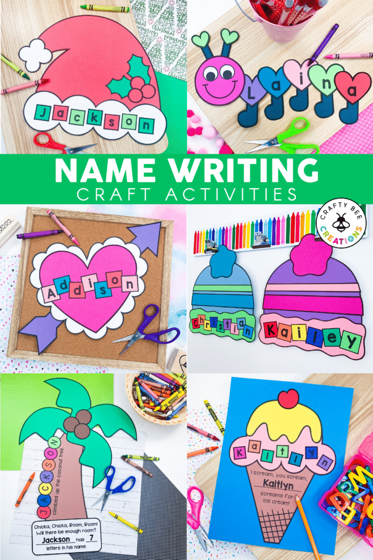 15 Preschool and Kindergarten Name Crafts – The Fun Way - Crafty Bee ...