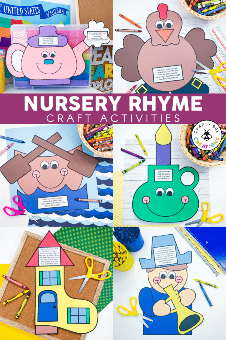 Nursery Rhyme Craft Bundle Complete with 12 Activities - Crafty Bee ...