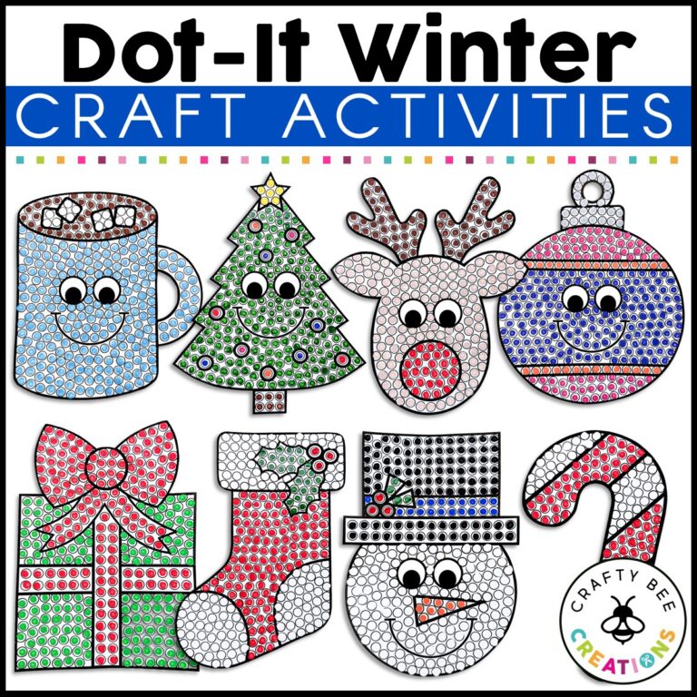 Dot-It Winter Q-Tip Painting Craft Activity - Crafty Bee Creations