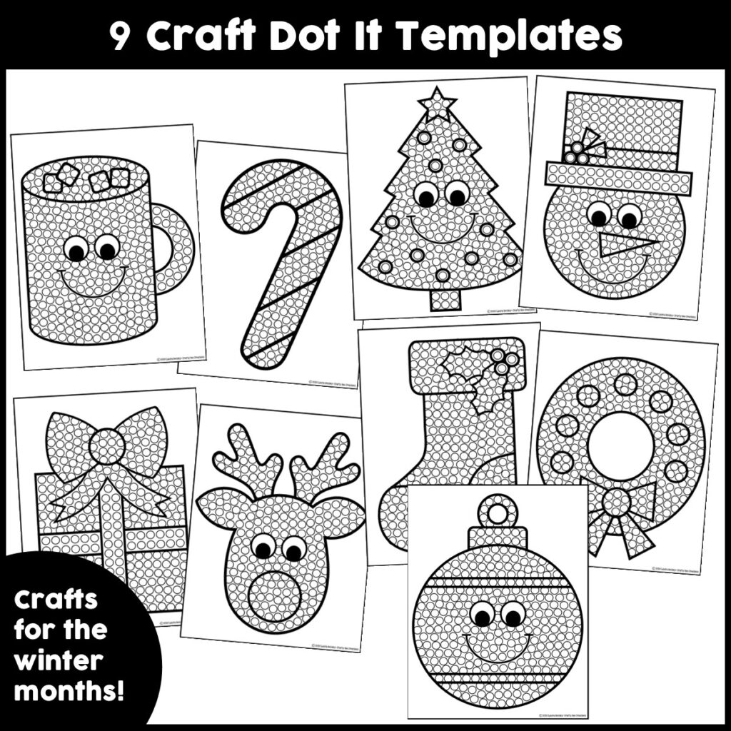 Dot-It Winter Q-Tip Painting Craft Activity - Crafty Bee Creations