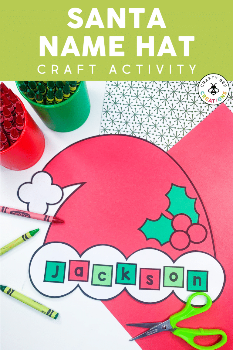 A Jolly Santa Name Craft Plus 10 Easy Holiday Crafts - Crafty Bee Creations