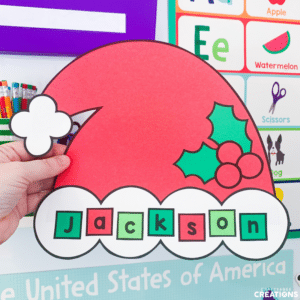 A Jolly Santa Name Craft Plus 10 Easy Holiday Crafts - Crafty Bee Creations