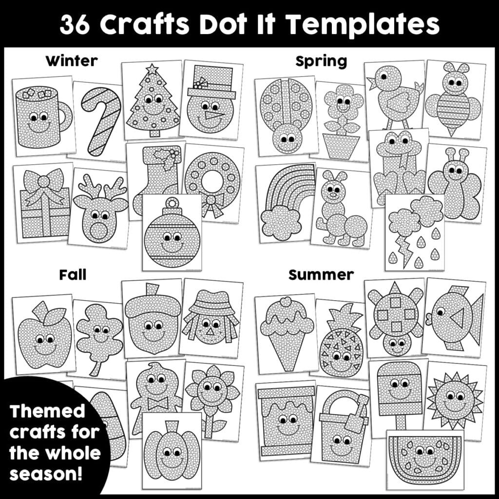 Dot-It Q-Tip Painting Crafts BIG Bundle - Crafty Bee Creations
