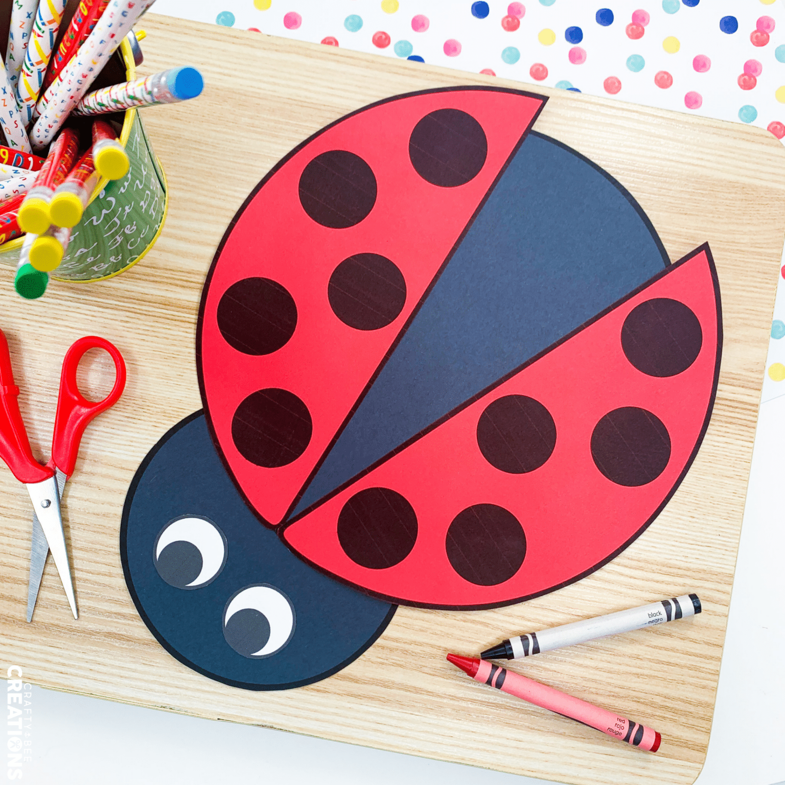 An Adorable Ladybug Craft for Little Learners - Crafty Bee Creations