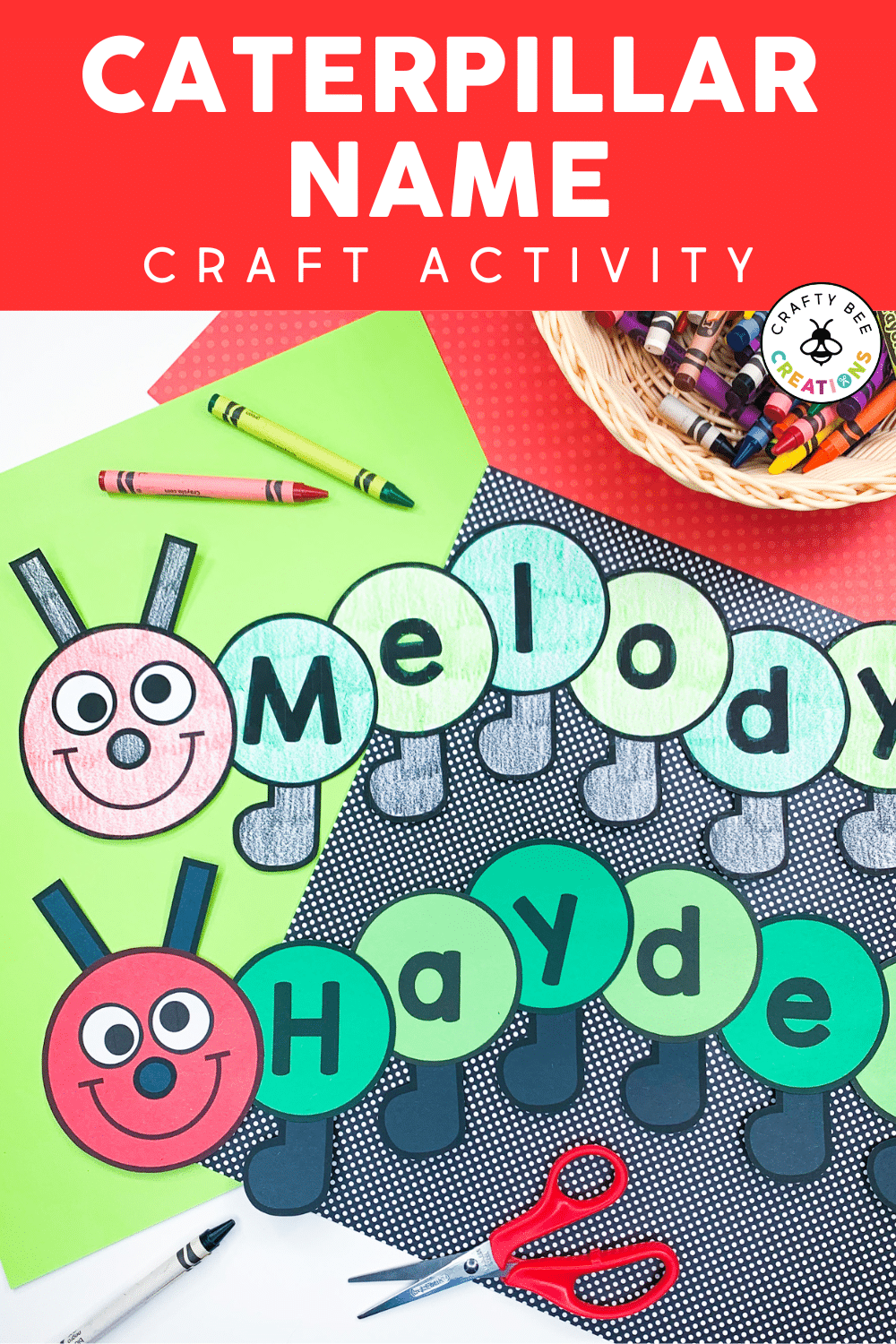 Cute and Easy Caterpillar Name Craft for Kids - Crafty Bee Creations